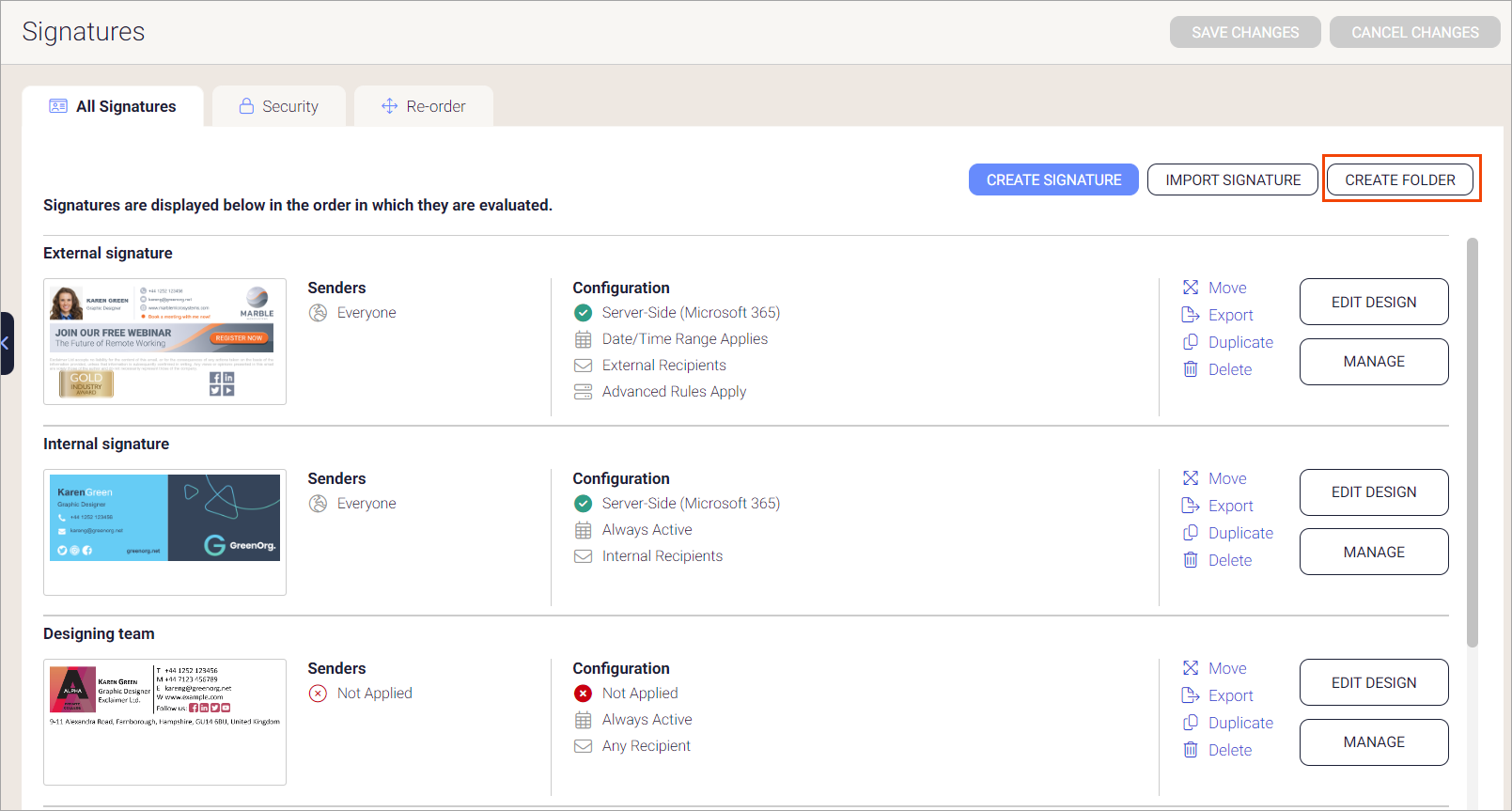 Nieuwe map maken – Exclaimer Knowledge Base